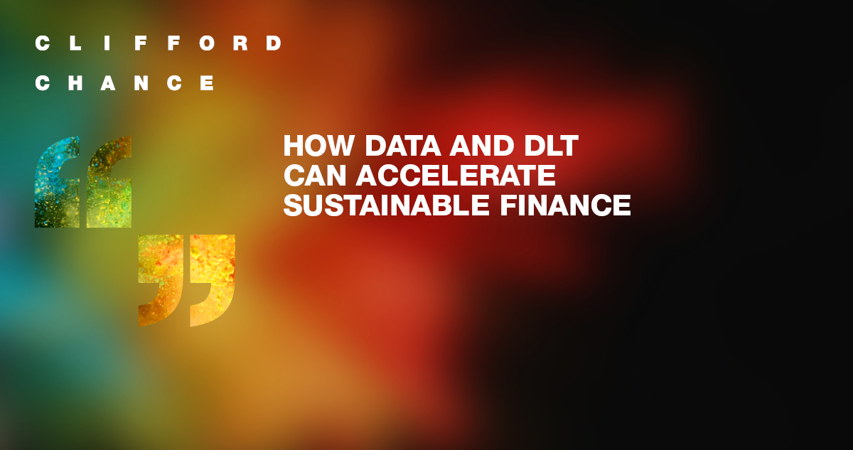 How data and DLT can accelerate sustainable finance