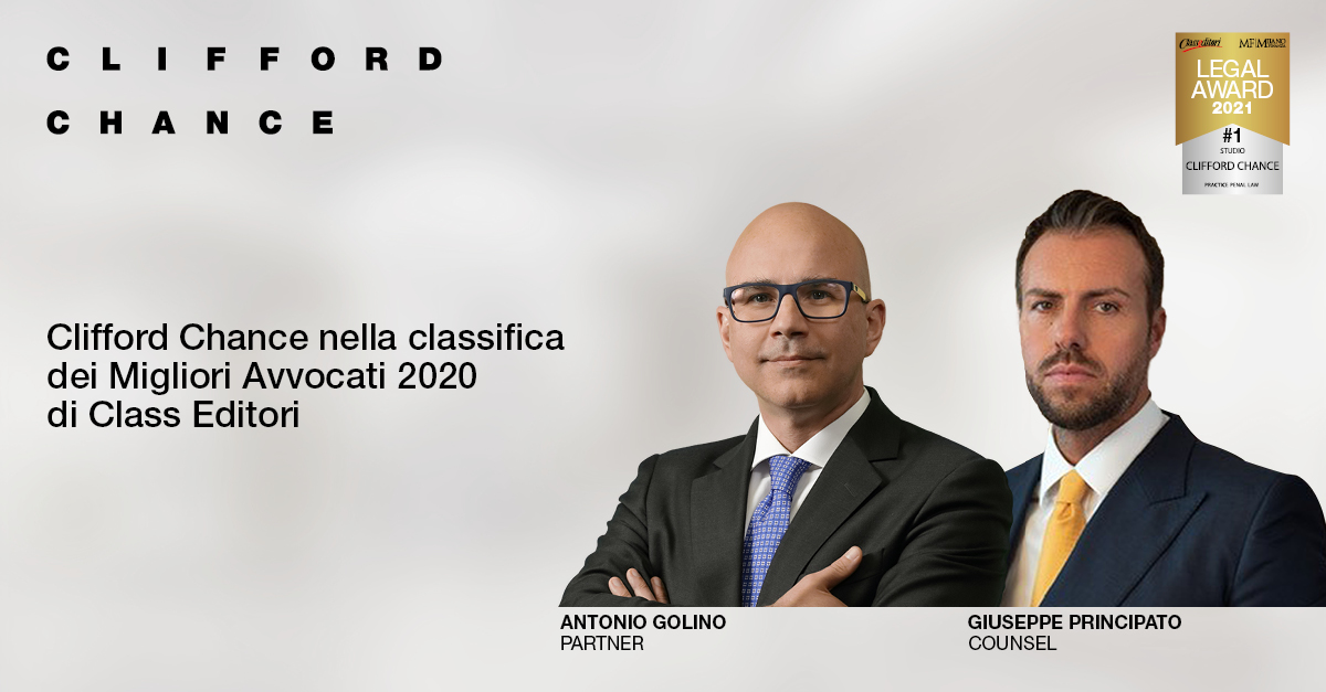 Clifford Chance nella classifica dei Migliori Avvocati 2020 di Class ...