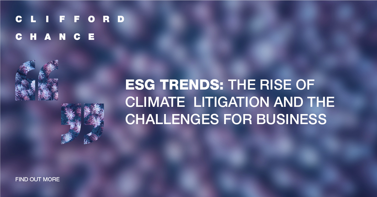 ESG Trends: The rise of climate litigation and the challenges for business