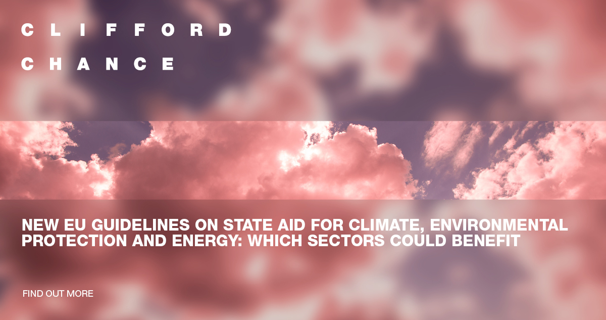 New EU guidelines on state aid for climate, environmental protection ...